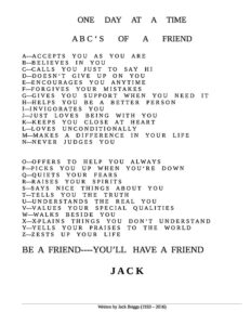 ABC Friend – Jack Briggs (1933-2016)