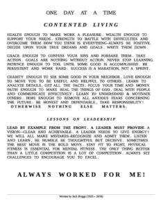 Contented Living – Jack Briggs (1933-2016)