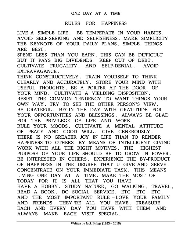 Happiness Rules Jack Briggs 1933 2016
