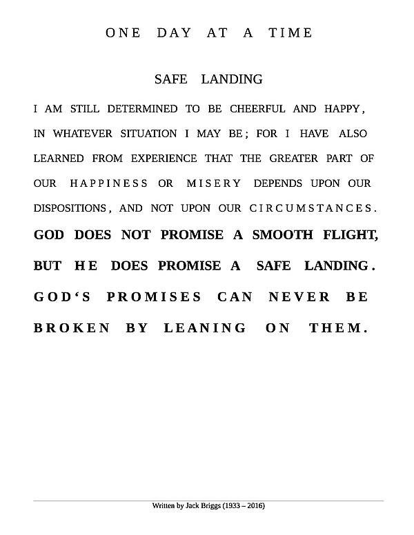 Safe Landing Jack Briggs 1933 2016